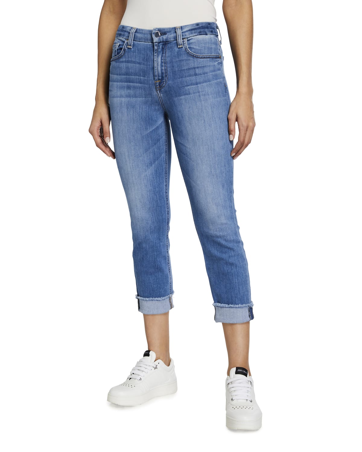 Johnny Was Skinny Mid-Rise Jeans | Neiman Marcus