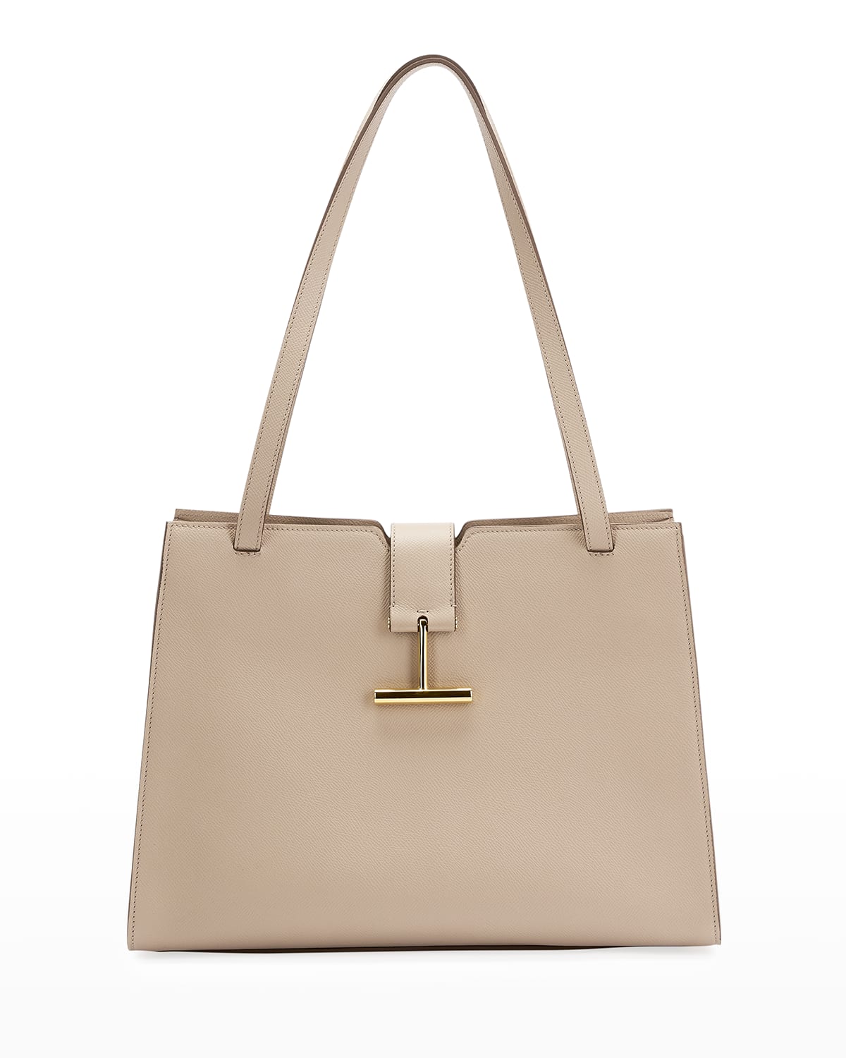 TOM FORD Saffiano Leather Small T Tote Bag | Neiman Marcus