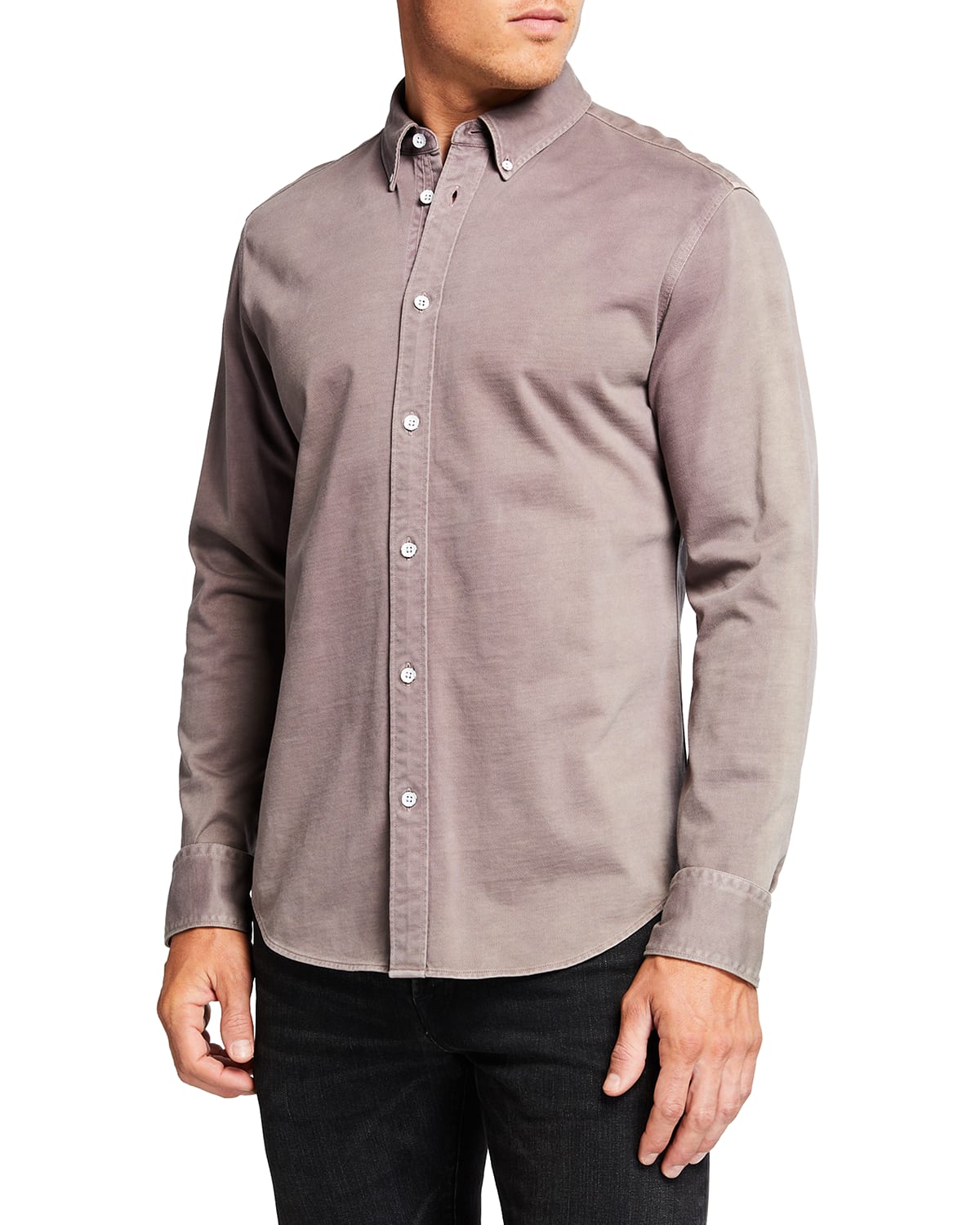 Isaia Men's Geometric-Print Dress Shirt | Neiman Marcus