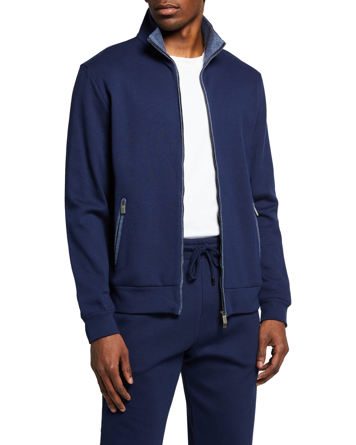 Bally Men's Animals Colorblock Nylon Track Jacket, Red | Neiman Marcus