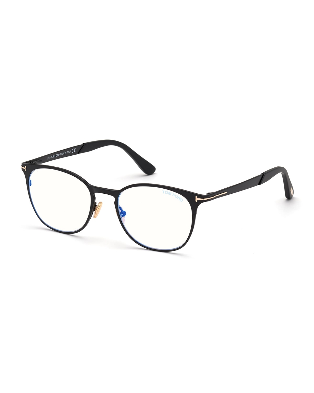 TOM FORD Men's Blue-Block Square Tortoiseshell Acetate Optical Frames ...