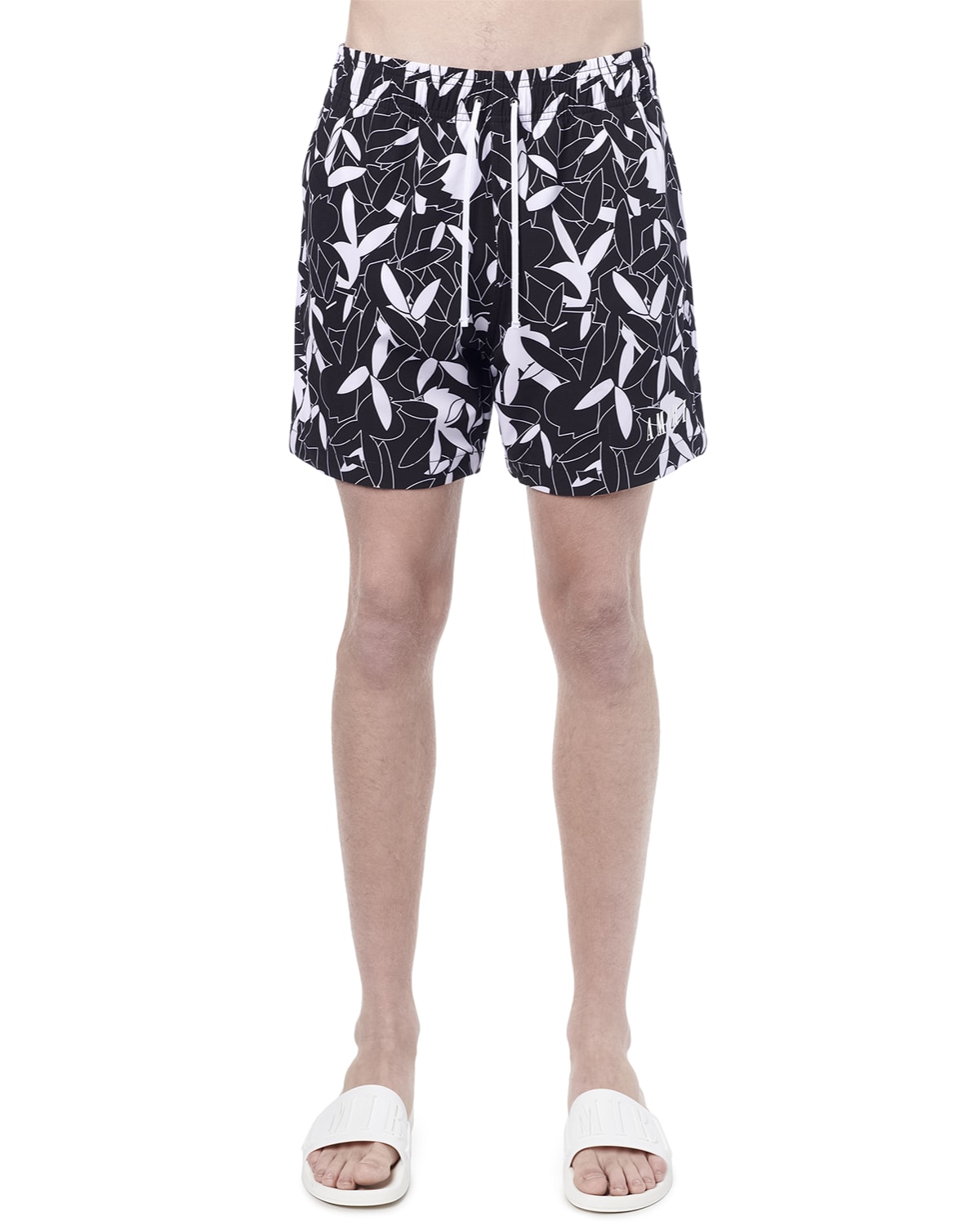 Amiri Men's Vertical-Logo Swim Trunks | Neiman Marcus