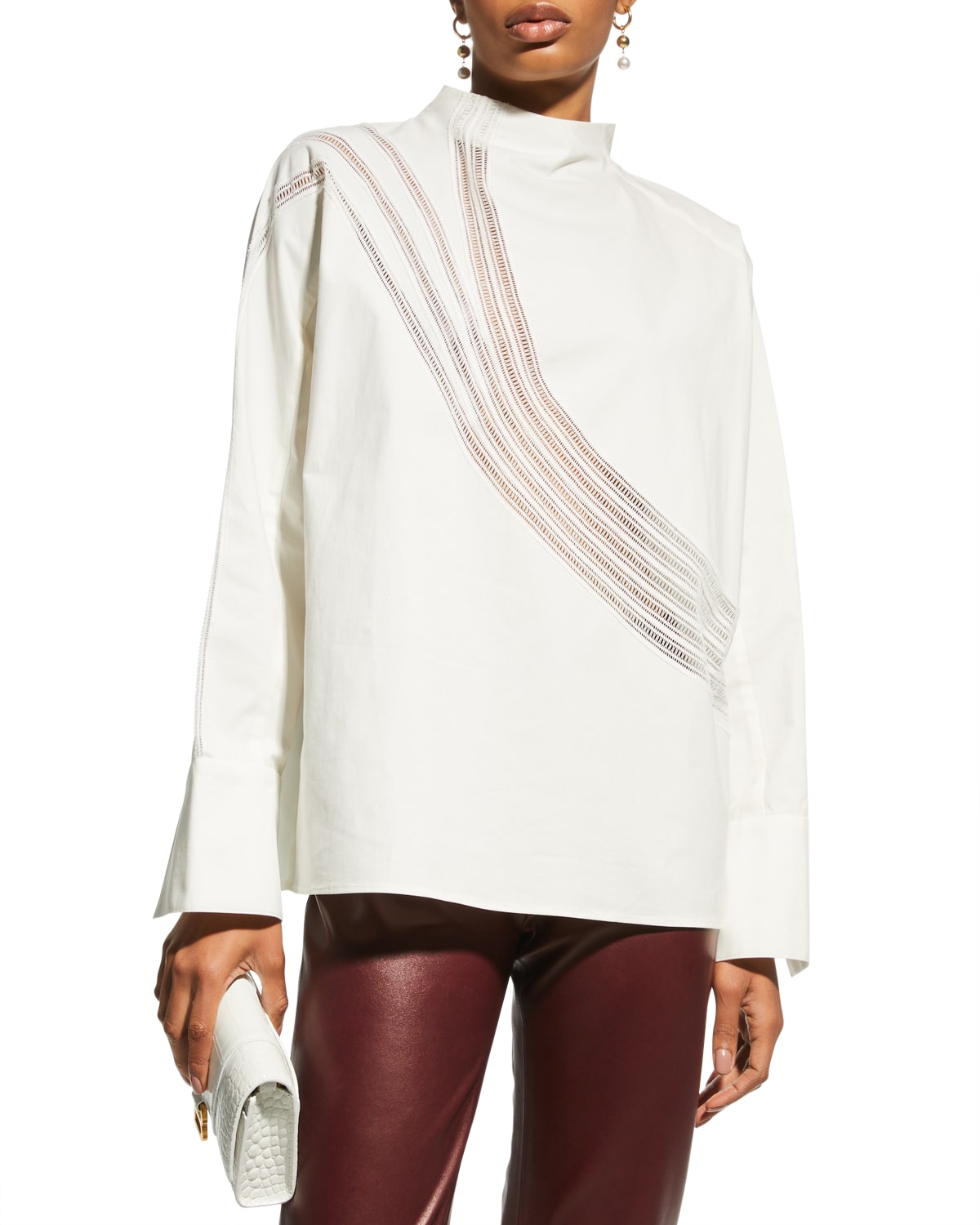 Fitted Lace Top | Neiman Marcus