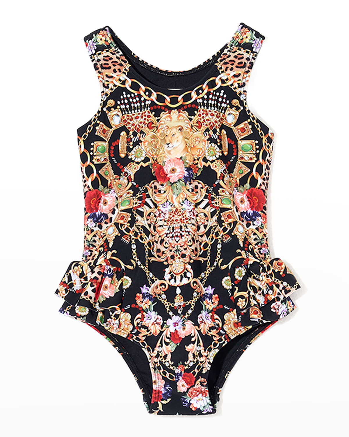 Stella Cove Girl's Sequin Mermaid One-Piece Swimsuit, Size 4-14 ...