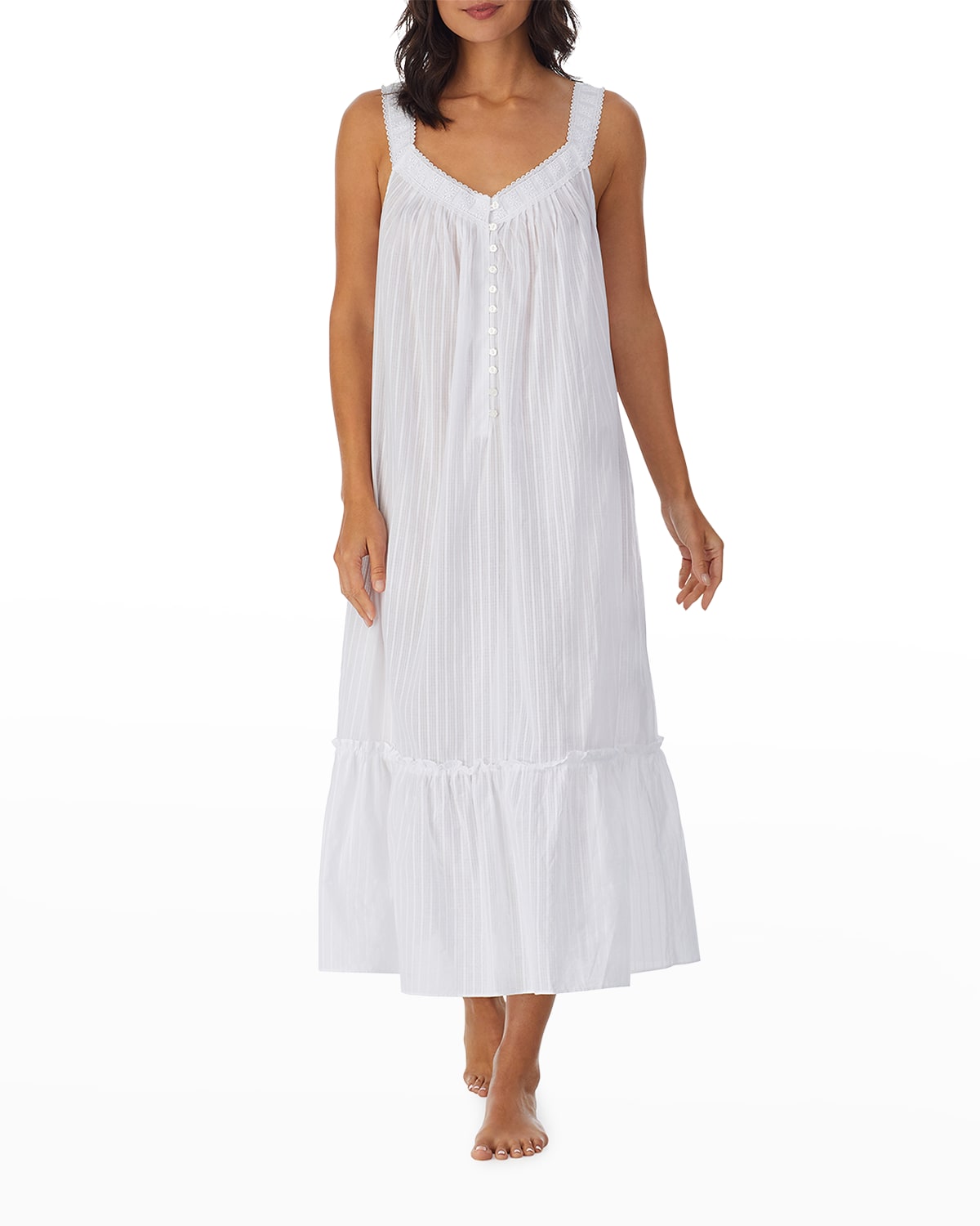 Eileen West White Sleeveless Nightgown | Neiman Marcus