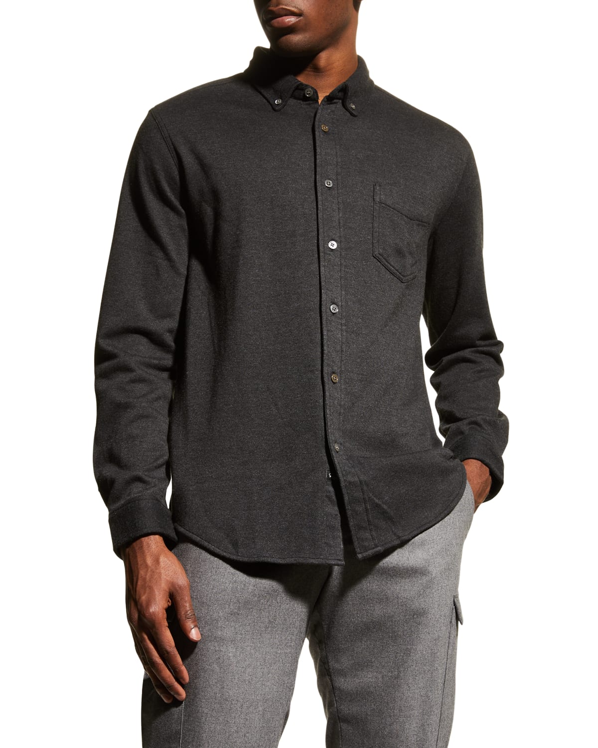 Contrast Collar Shirt | Neiman Marcus