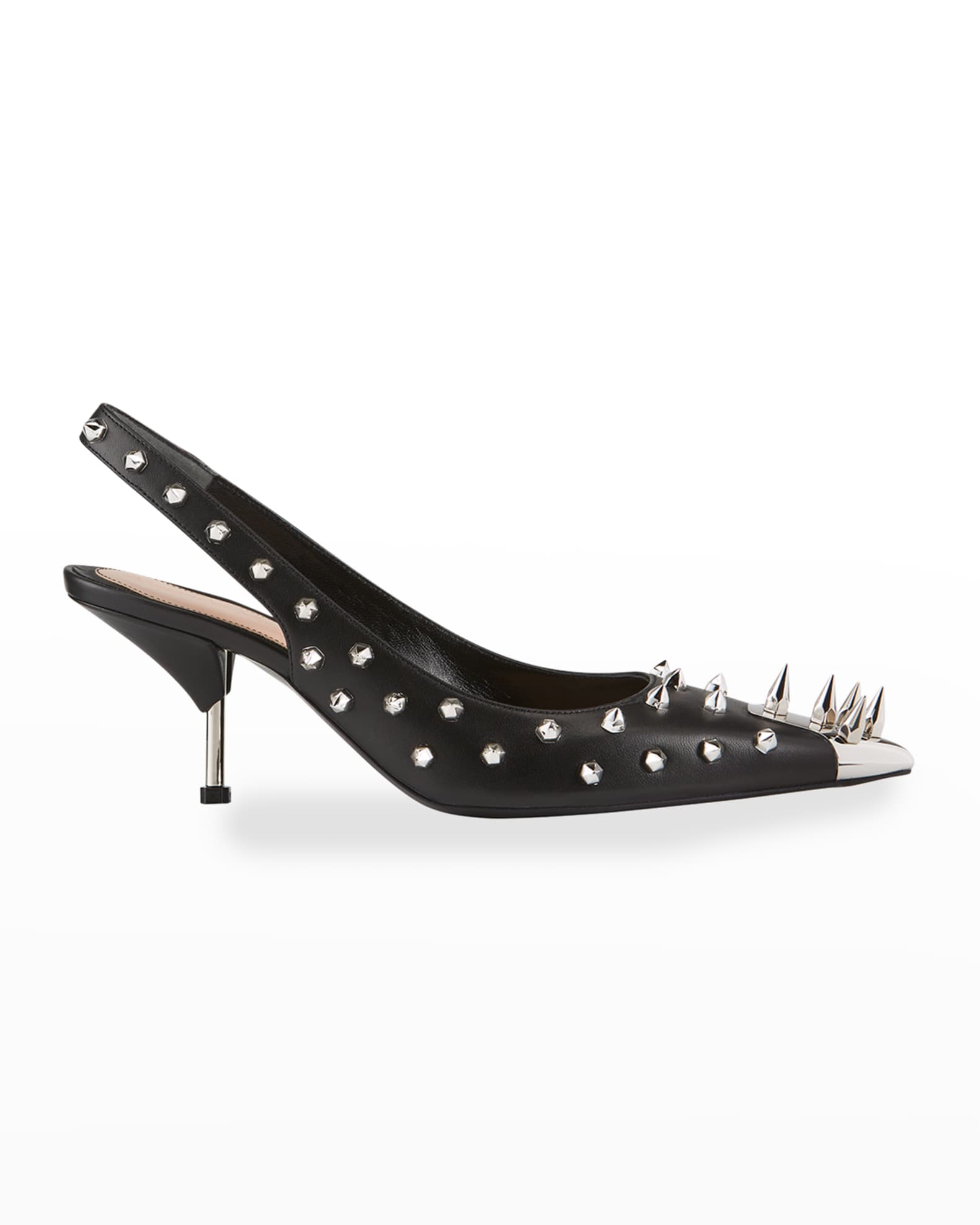 Alexander McQueen Punk Stud Slingback Pumps | Neiman Marcus