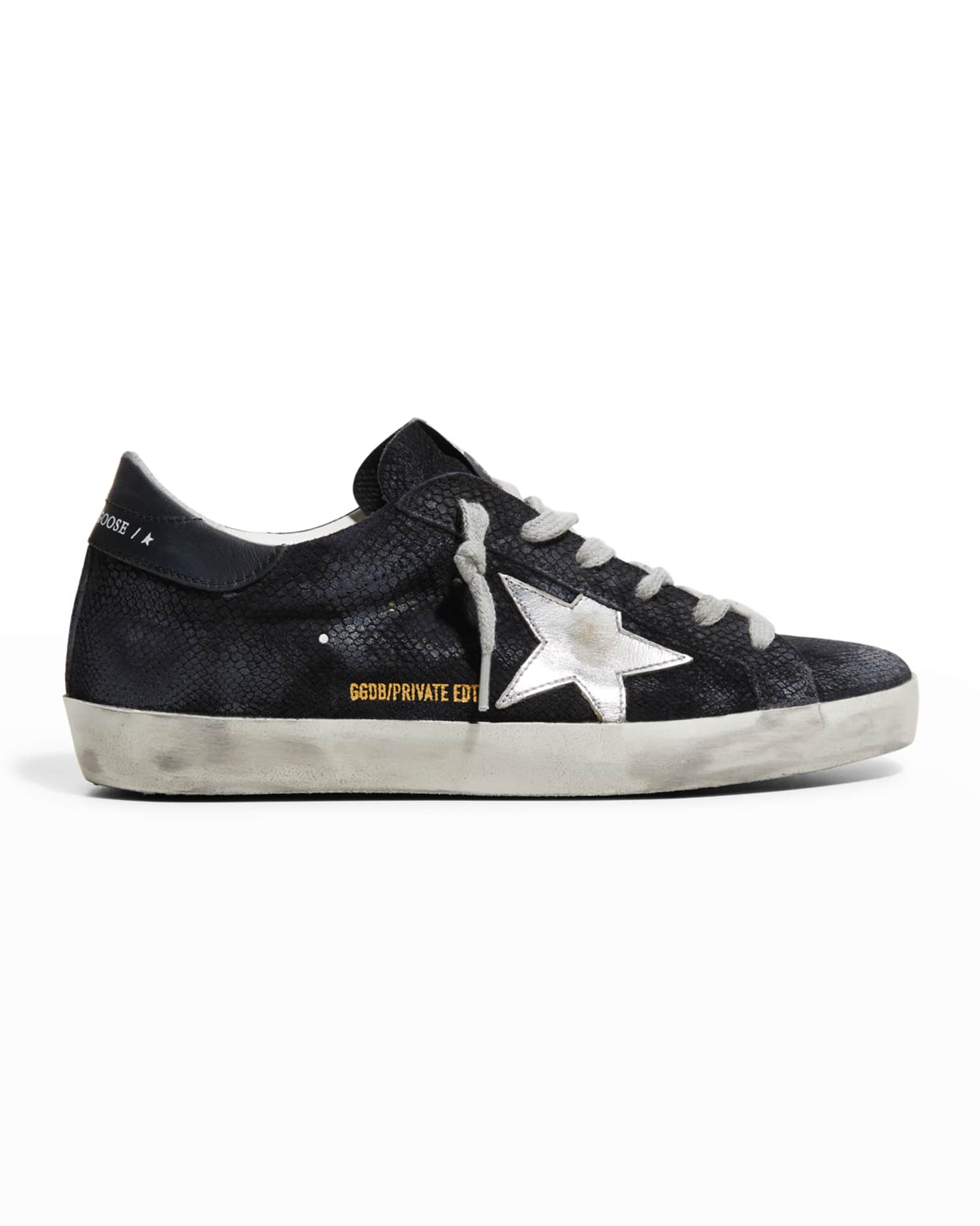 Golden Goose Super Star Snake-Embossed Suede Low-Top Sneakers | Neiman ...