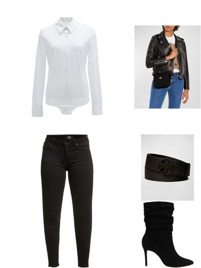 Commando Button-Front Oxford Bodysuit | Neiman Marcus