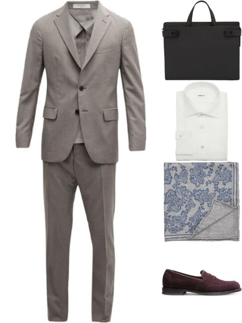 Boglioli Men's Heathered Wool Suit | Neiman Marcus