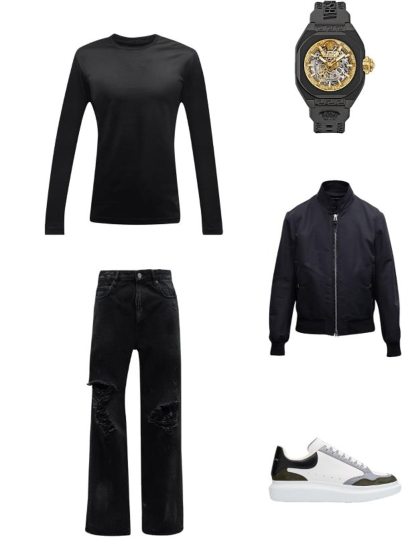 Balenciaga Men's Medium Fit Ripped Pants | Neiman Marcus