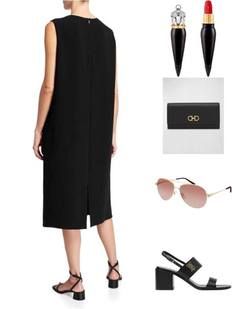 Burberry Virginia Leather Monogram Slingback Sandals | Neiman Marcus