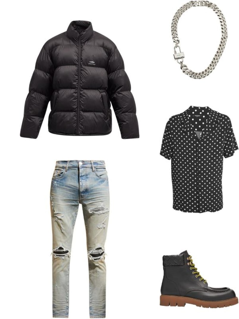 Amiri Men's MX1 Destroyed Skinny Jeans | Neiman Marcus