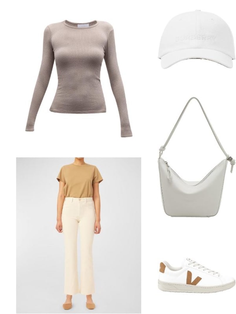 Burberry White Denim Logo Baseball Cap | Neiman Marcus