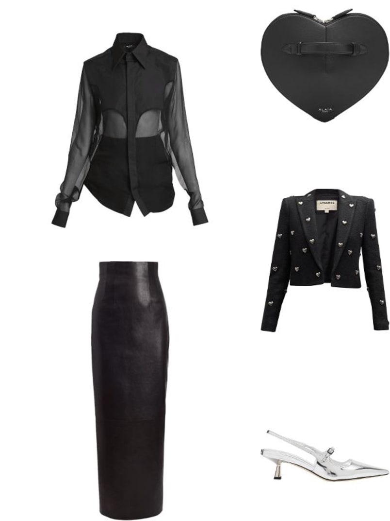 Balmain Sheer Chiffon Western Shirt | Neiman Marcus