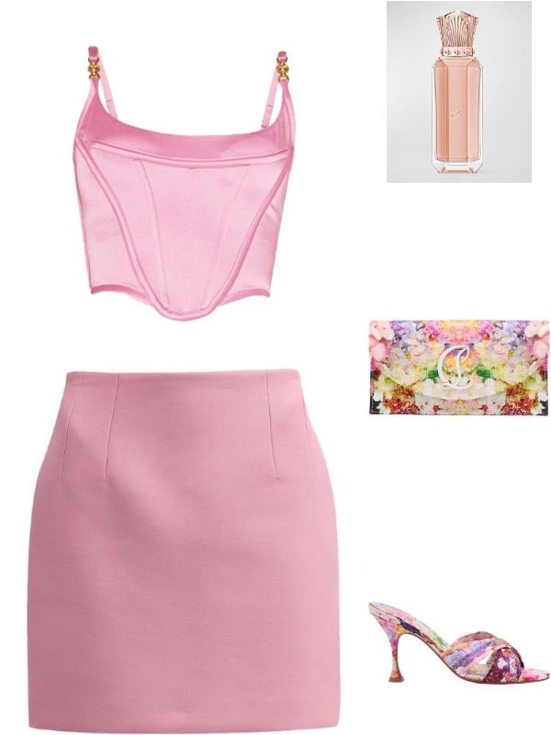 Versace Medusa Corset Enver Satin Crop Top | Neiman Marcus