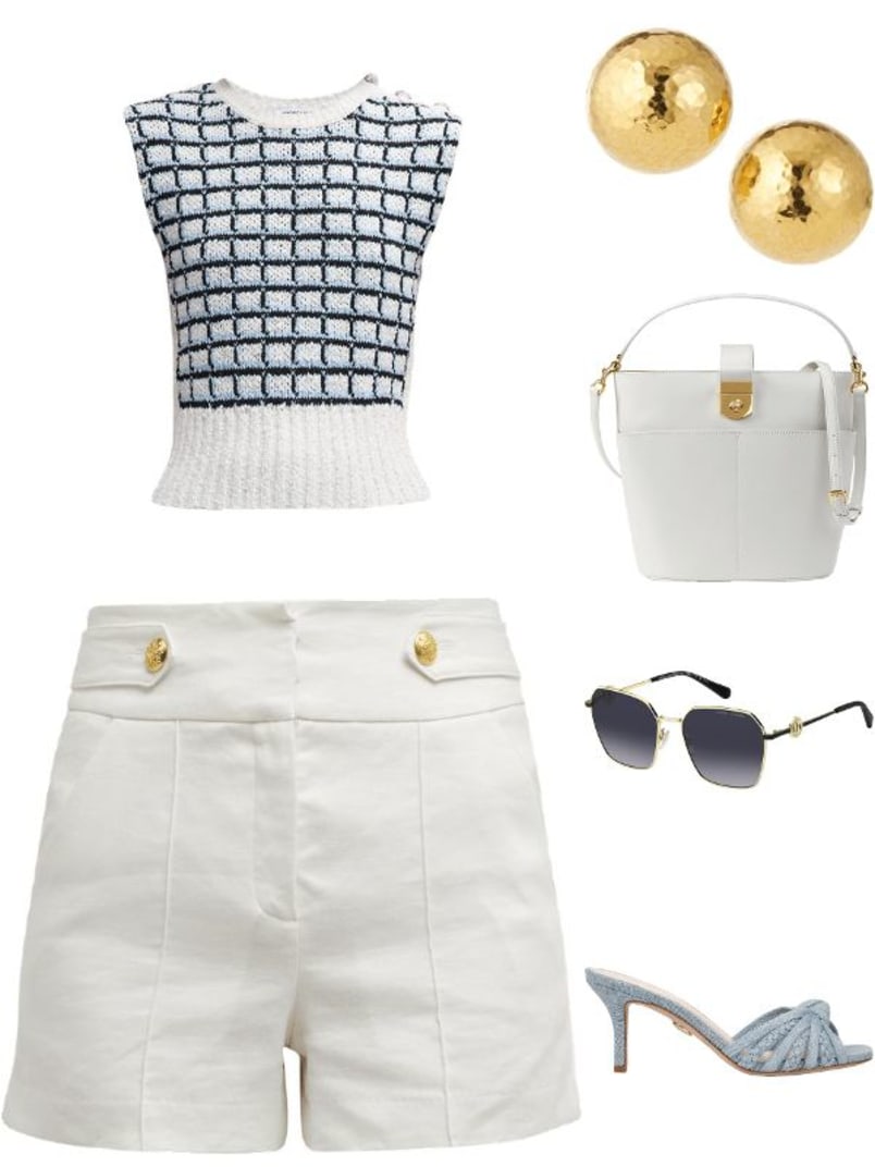 Veronica Beard Runo Linen Tailored Shorts | Neiman Marcus