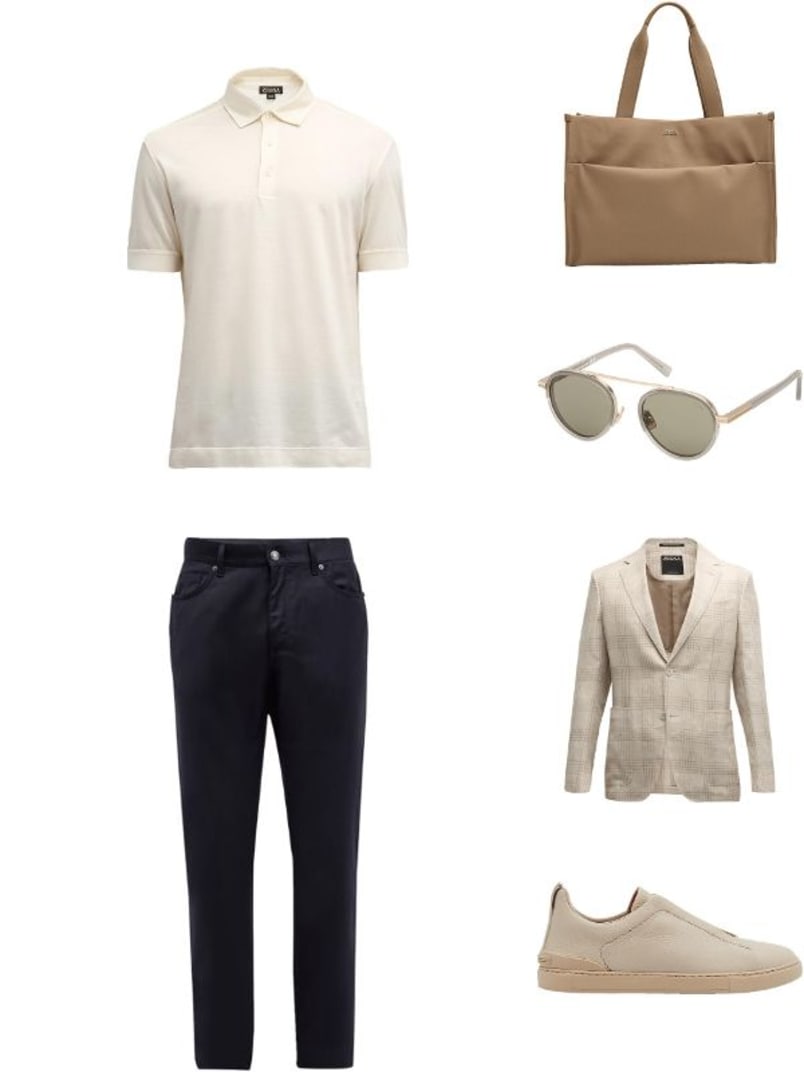 ZEGNA Men's Canvas and Leather Tote Bag | Neiman Marcus