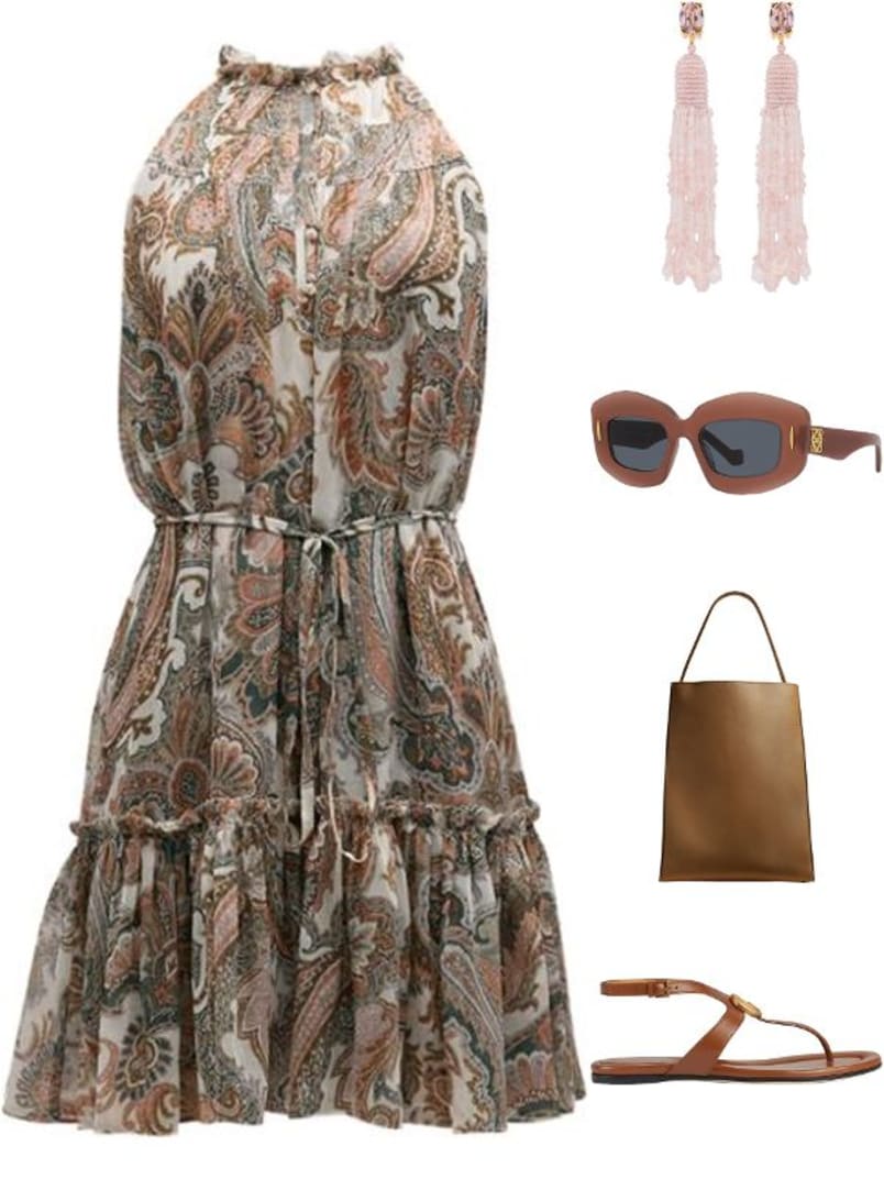 Veronica Beard Dria Sleeveless Paisley Mini Dress | Neiman Marcus