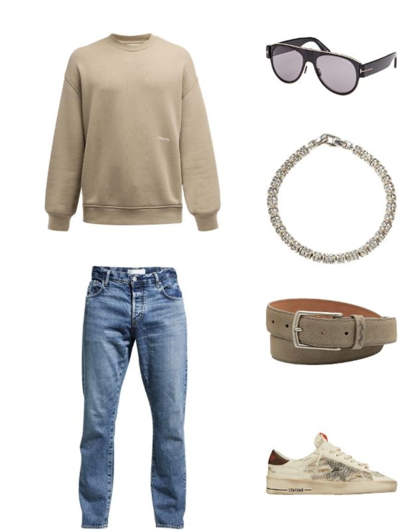Golden Goose Men's Stardan Leather Low-Top Sneakers | Neiman Marcus