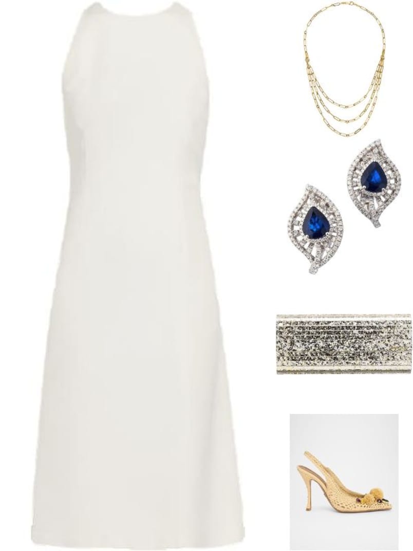 Piranesi 18K White Gold Sapphire and Diamond Earrings | Neiman Marcus