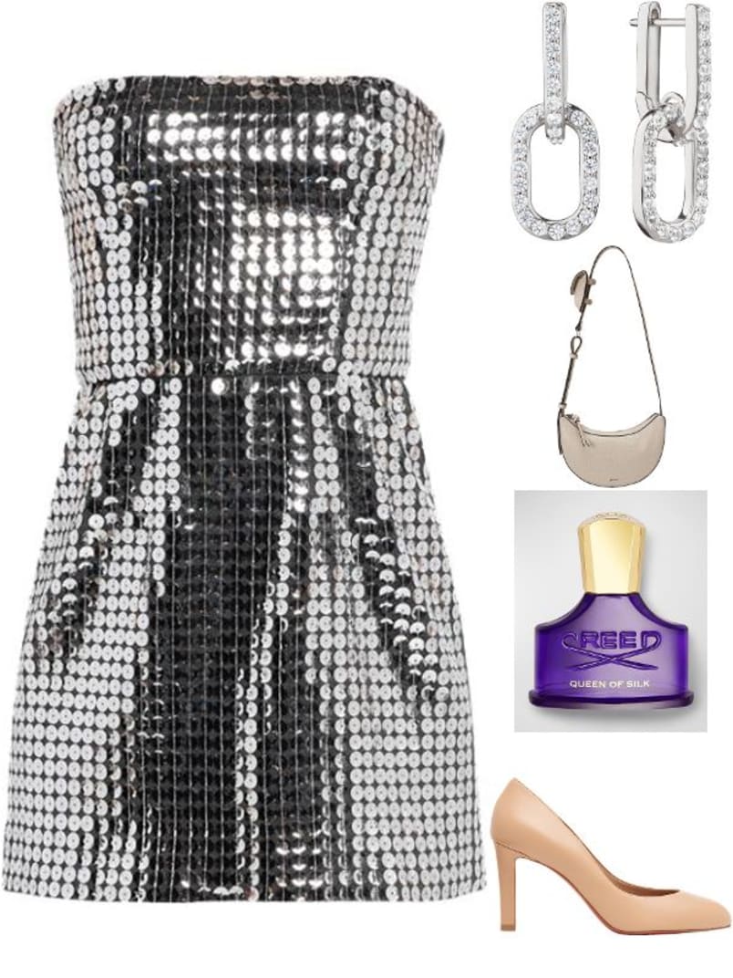 Monica Rich Kosann Sterling Silver Drop Hoop Earrings with Pavé White ...