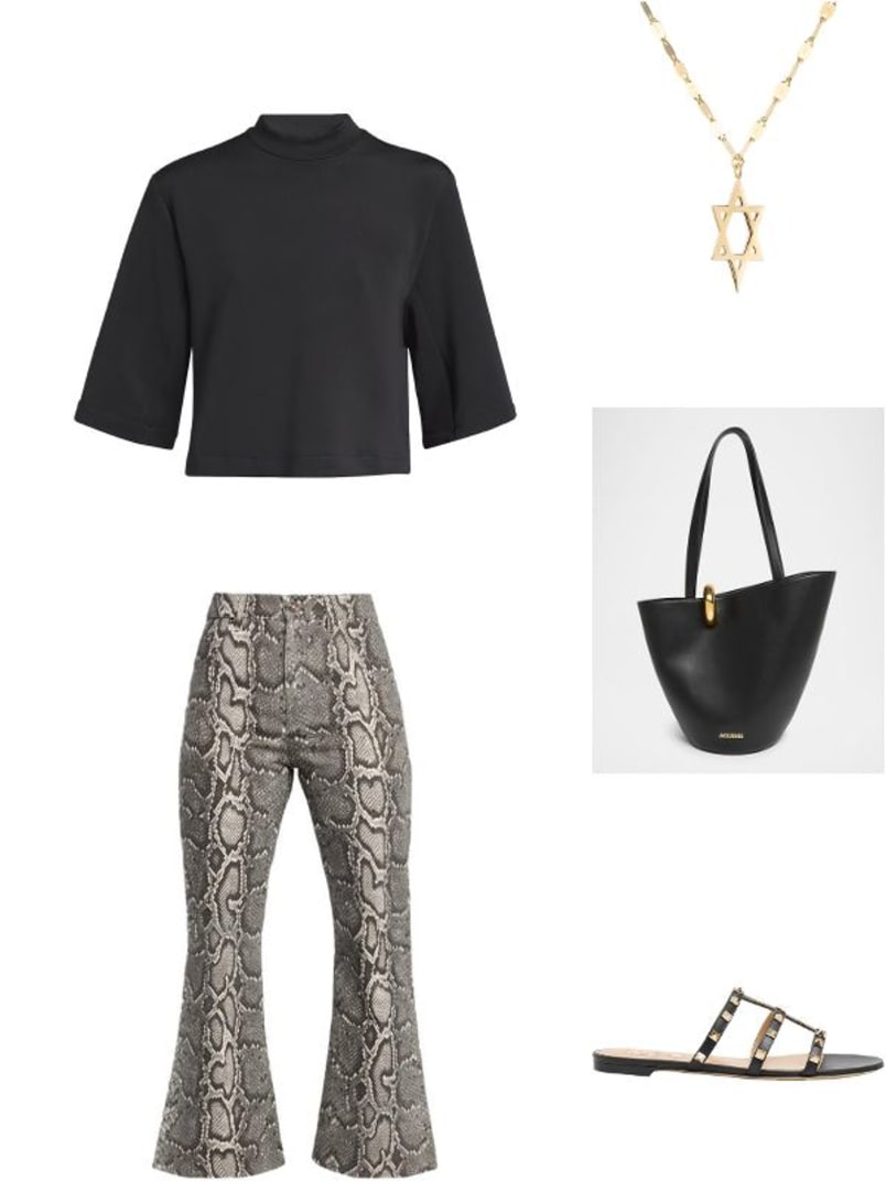 LANA 14K Gold Star of David Charm Necklace with Jump Ring, 16-18"L | Neiman Marcus