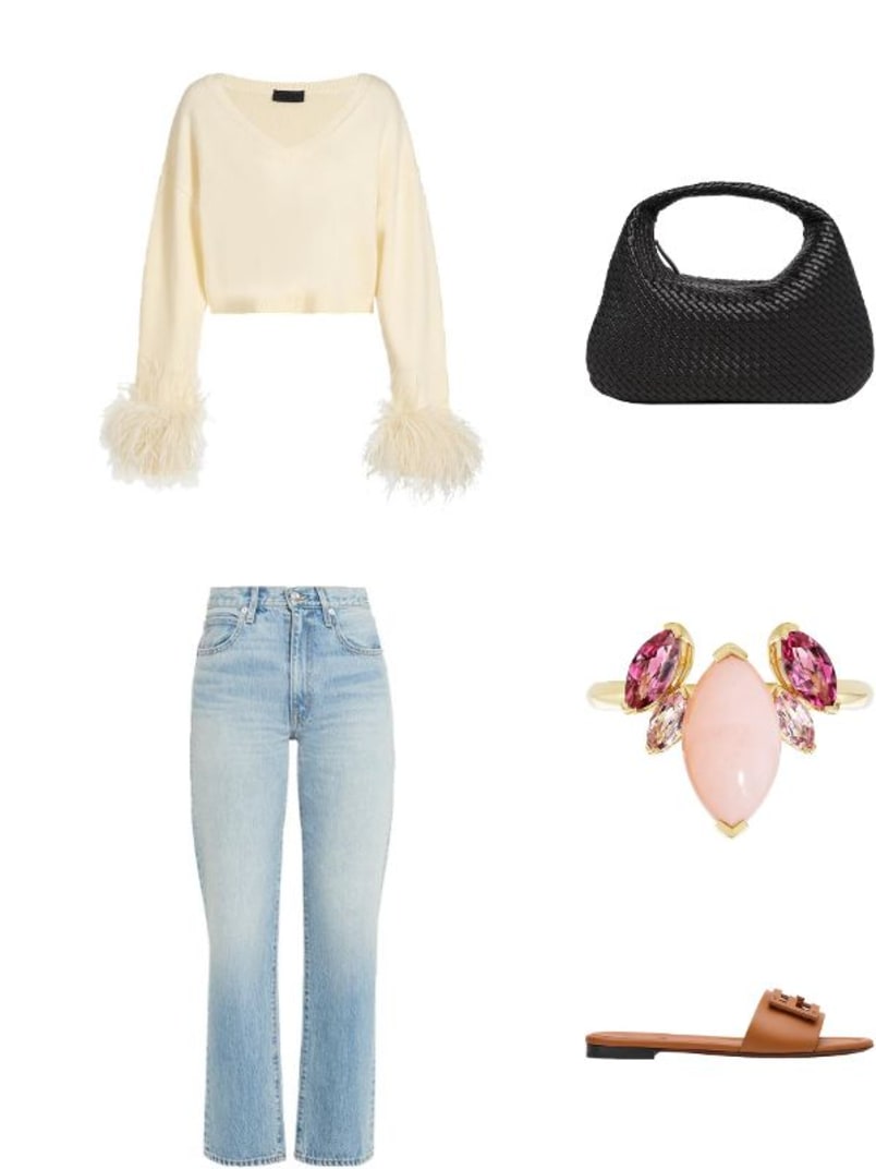 Emily P. Wheeler Batik Ring with Pink Tourmaline and Opal | Neiman Marcus