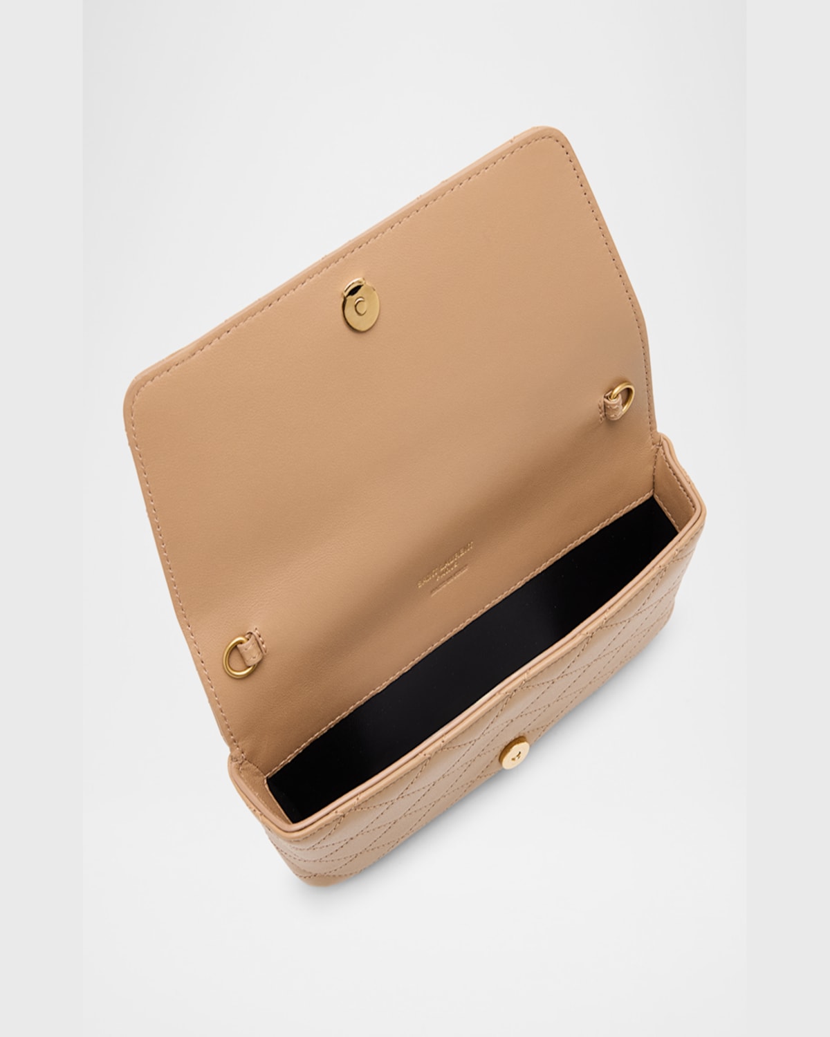 Saint Laurent Gaby Phone Holder Ysl Crossbody Bag In Quilted Smooth ...