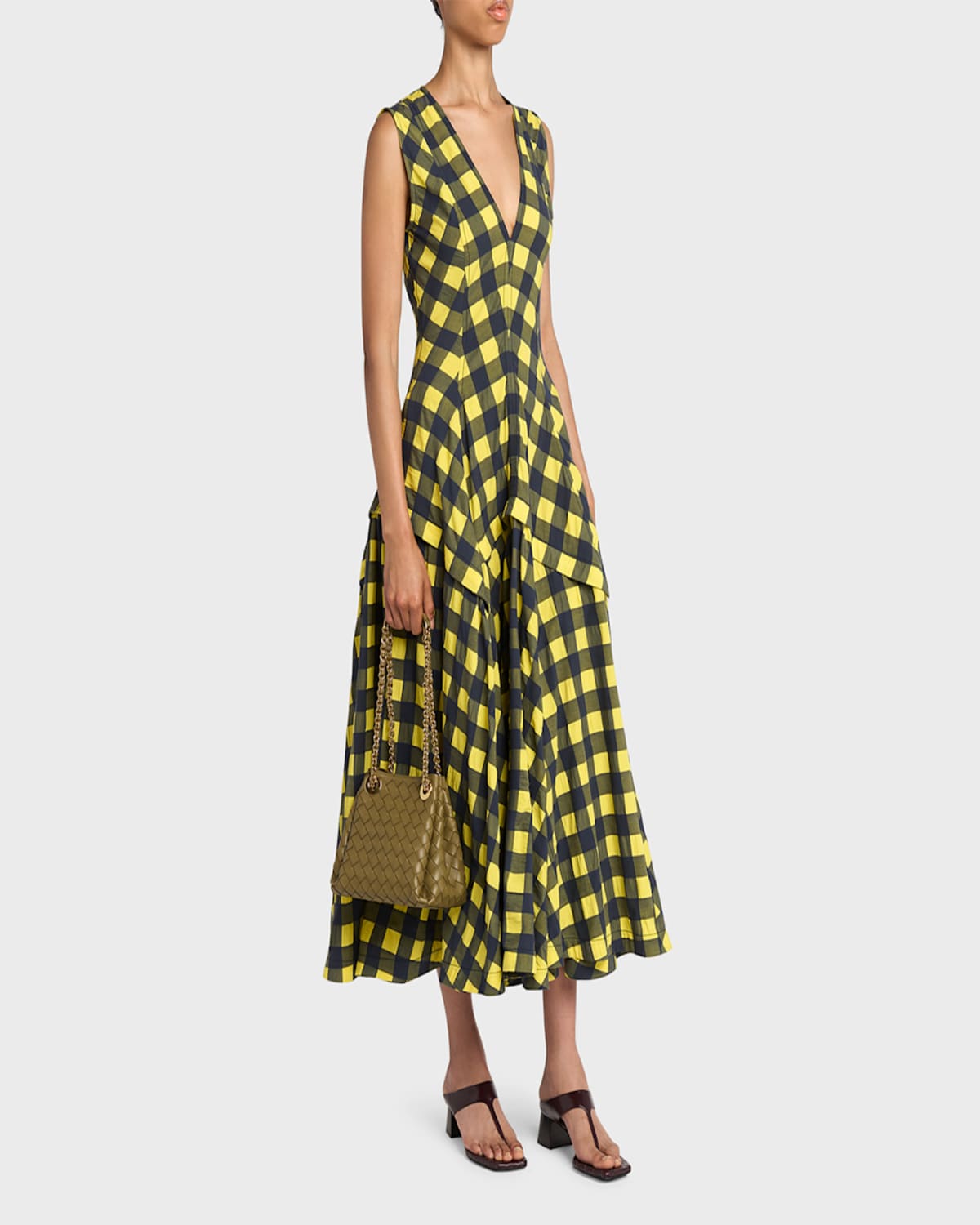 Bottega Veneta Small Parachute Leather Shoulder Bag In Algae | ModeSens