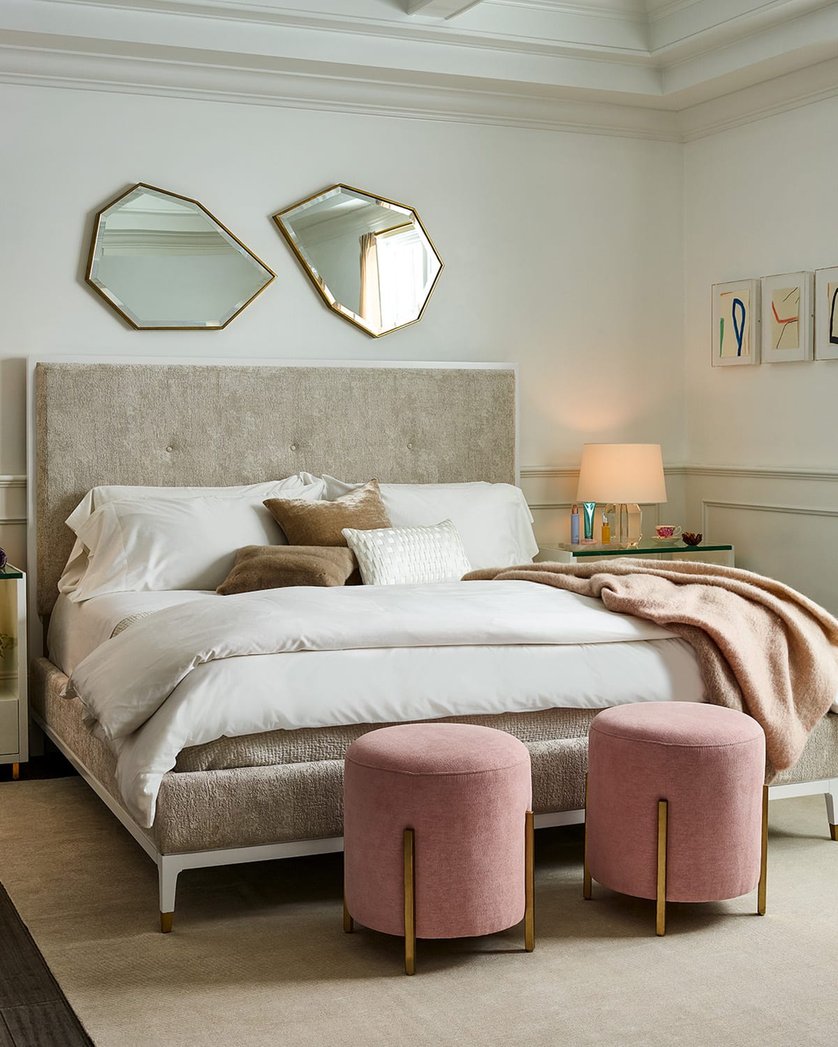 Miranda Kerr Home Theodora King Bed In White Lacquer | ModeSens