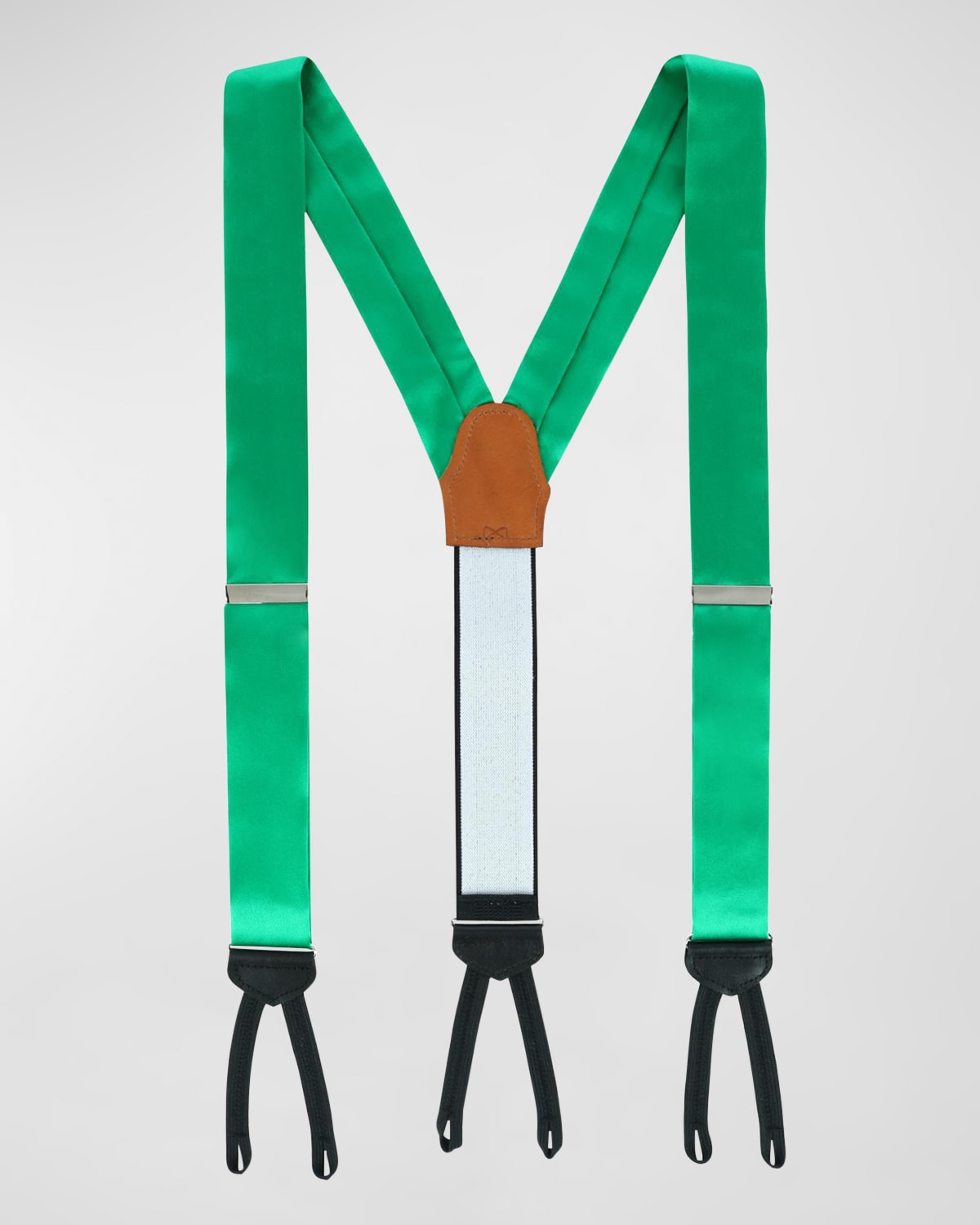 Trafalgar Men's Sutton Solid Silk Suspender Braces | Smart Closet