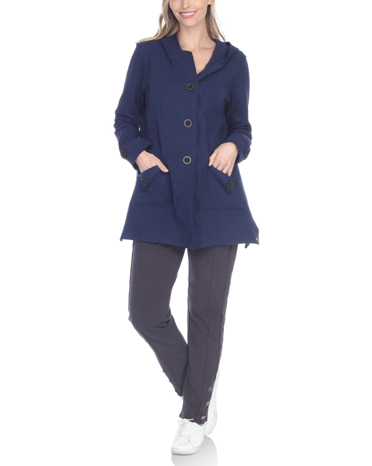 Neon Buddha Prestige Hooded Button Jacket | Smart Closet