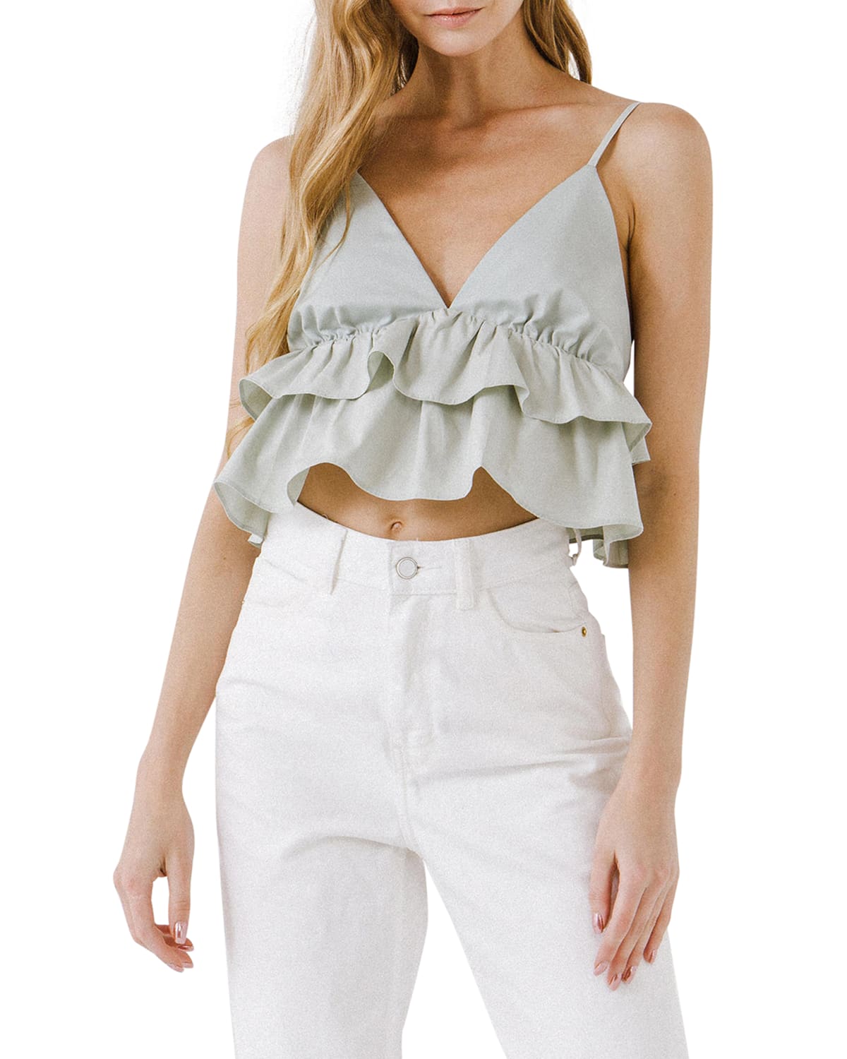 English Factory Tiered Ruffle Cami Top | Smart Closet