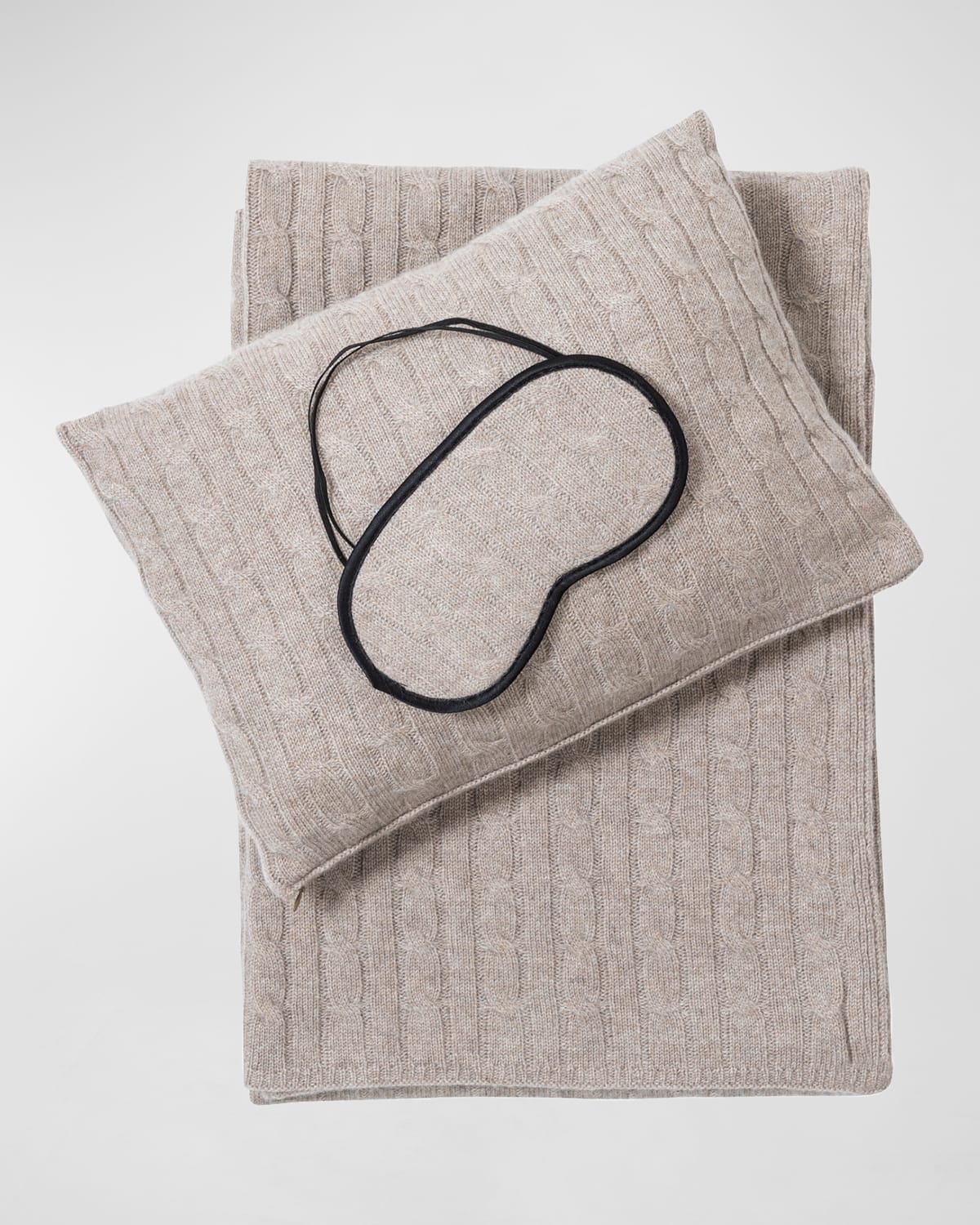 Sofia Cashmere Cashmere Cable-Knit Travel Set | Smart Closet