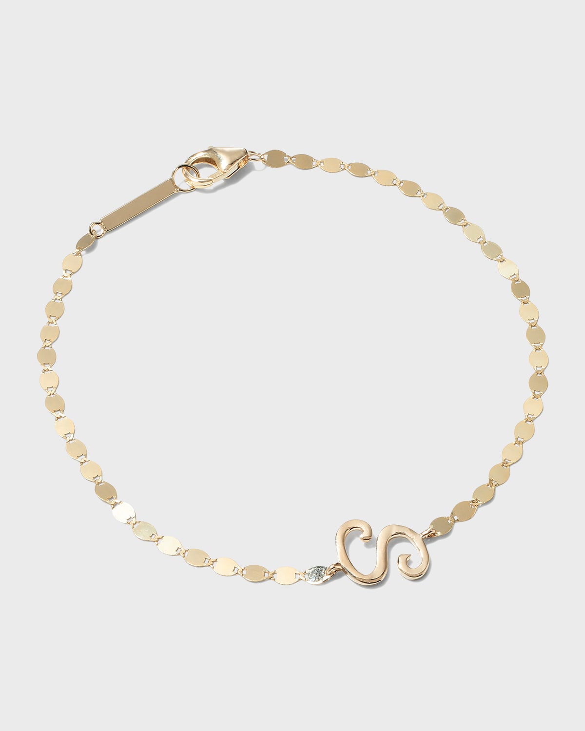 LANA JEWELRY Micro Cursive Initial Bracelet | Smart Closet