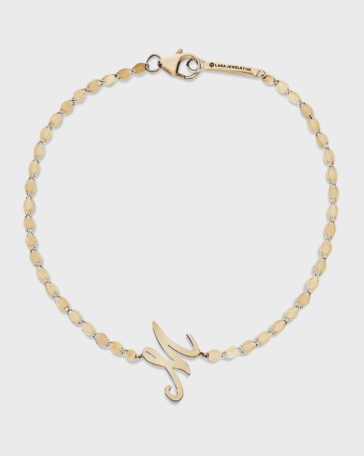 LANA JEWELRY Micro Cursive Initial Bracelet | Smart Closet