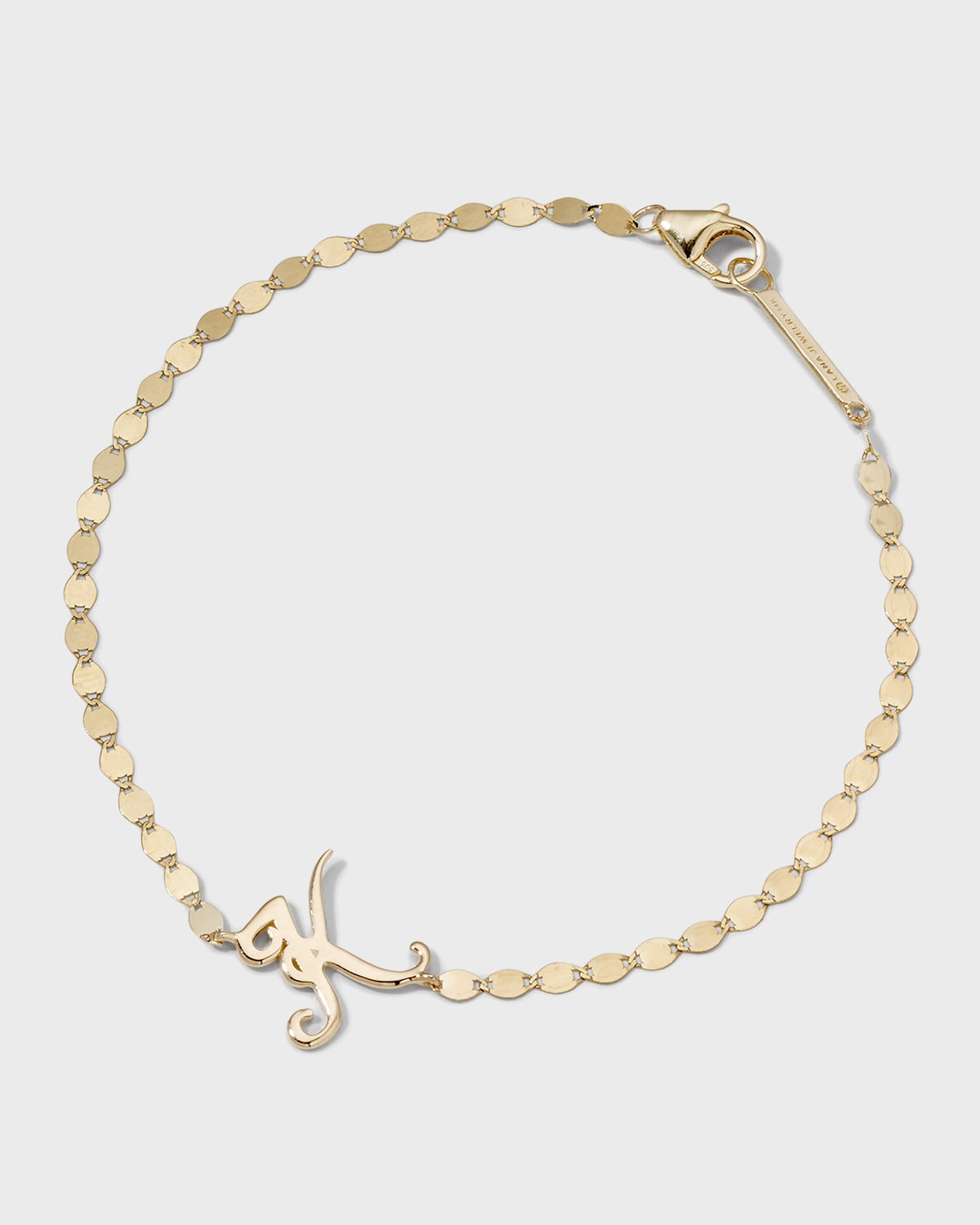 LANA JEWELRY Micro Cursive Initial Bracelet | Smart Closet
