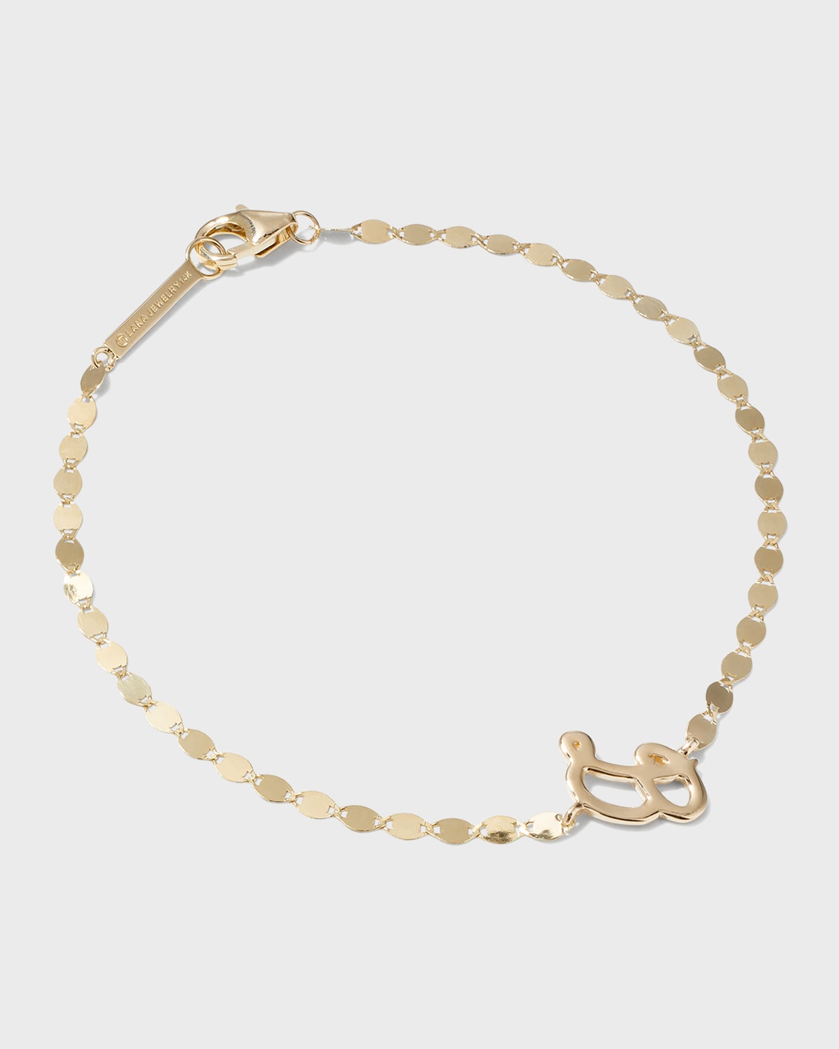 LANA JEWELRY Micro Cursive Initial Bracelet | Smart Closet