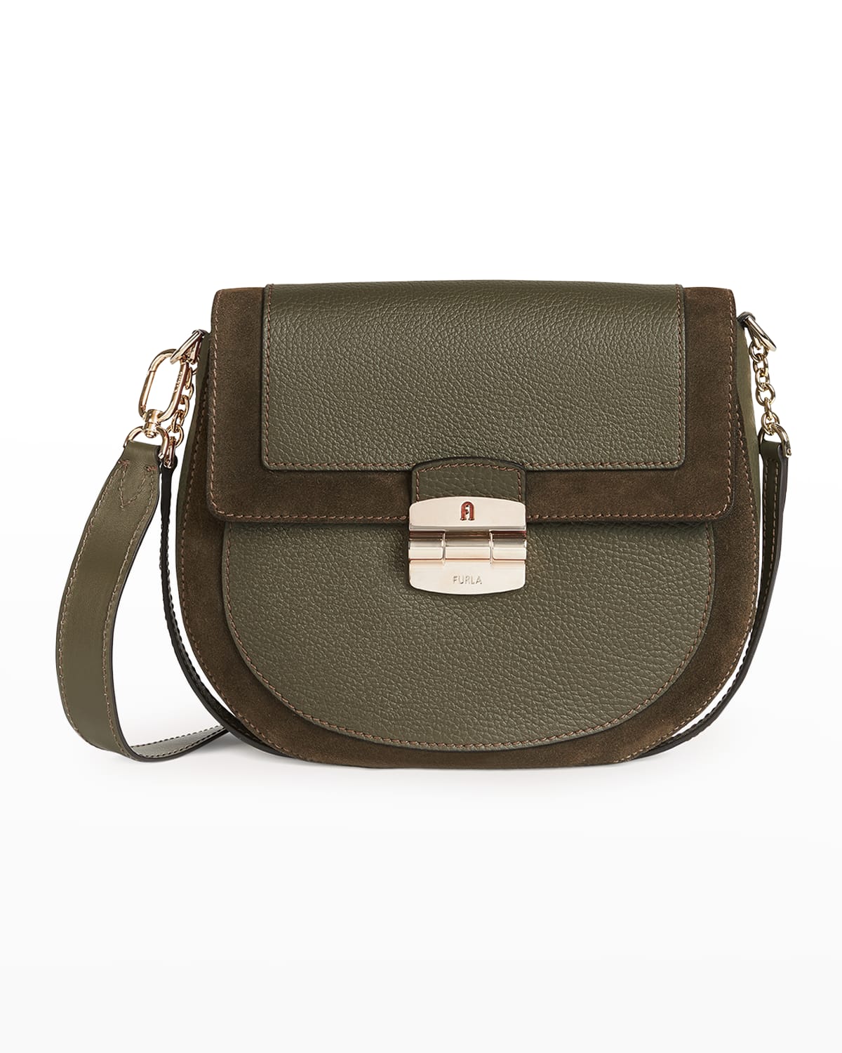 Furla Club 2 Saddle Crossbody Bag In Salvia C | ModeSens