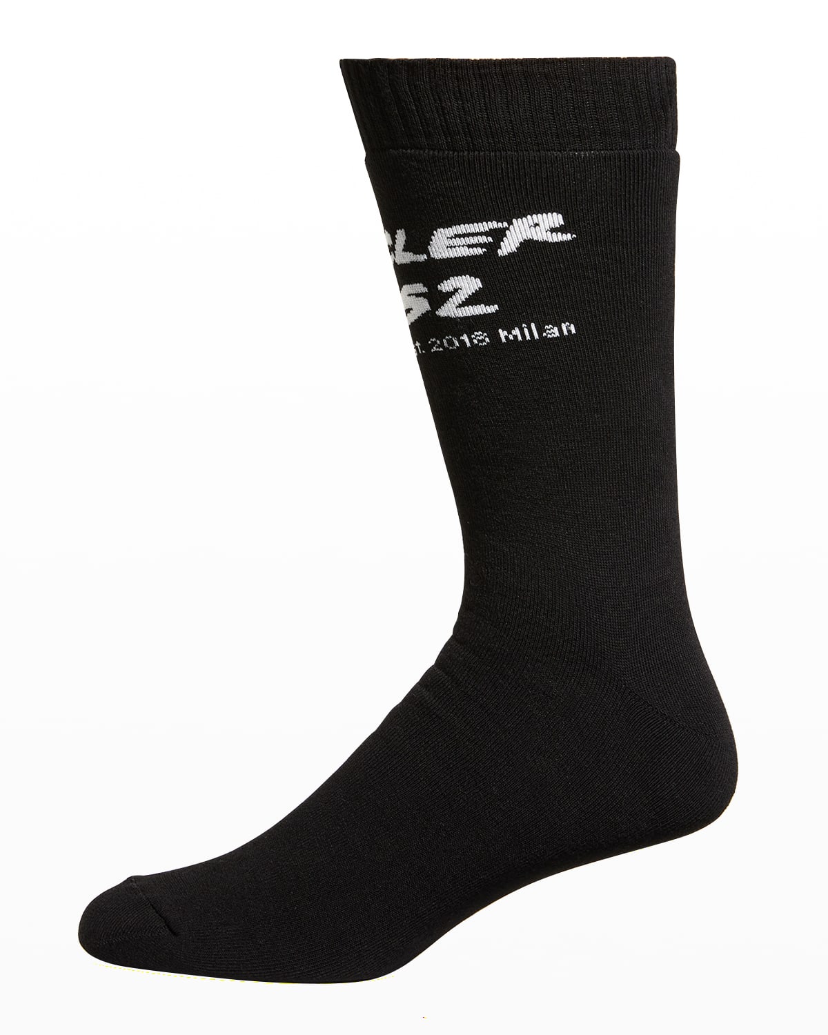Moncler Men's 52 Graffiti Logo Socks In Black | ModeSens