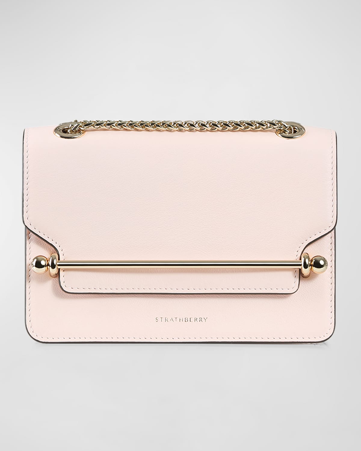 Strathberry Mini East-west Leather Crossbody Bag In Soft Pink | ModeSens