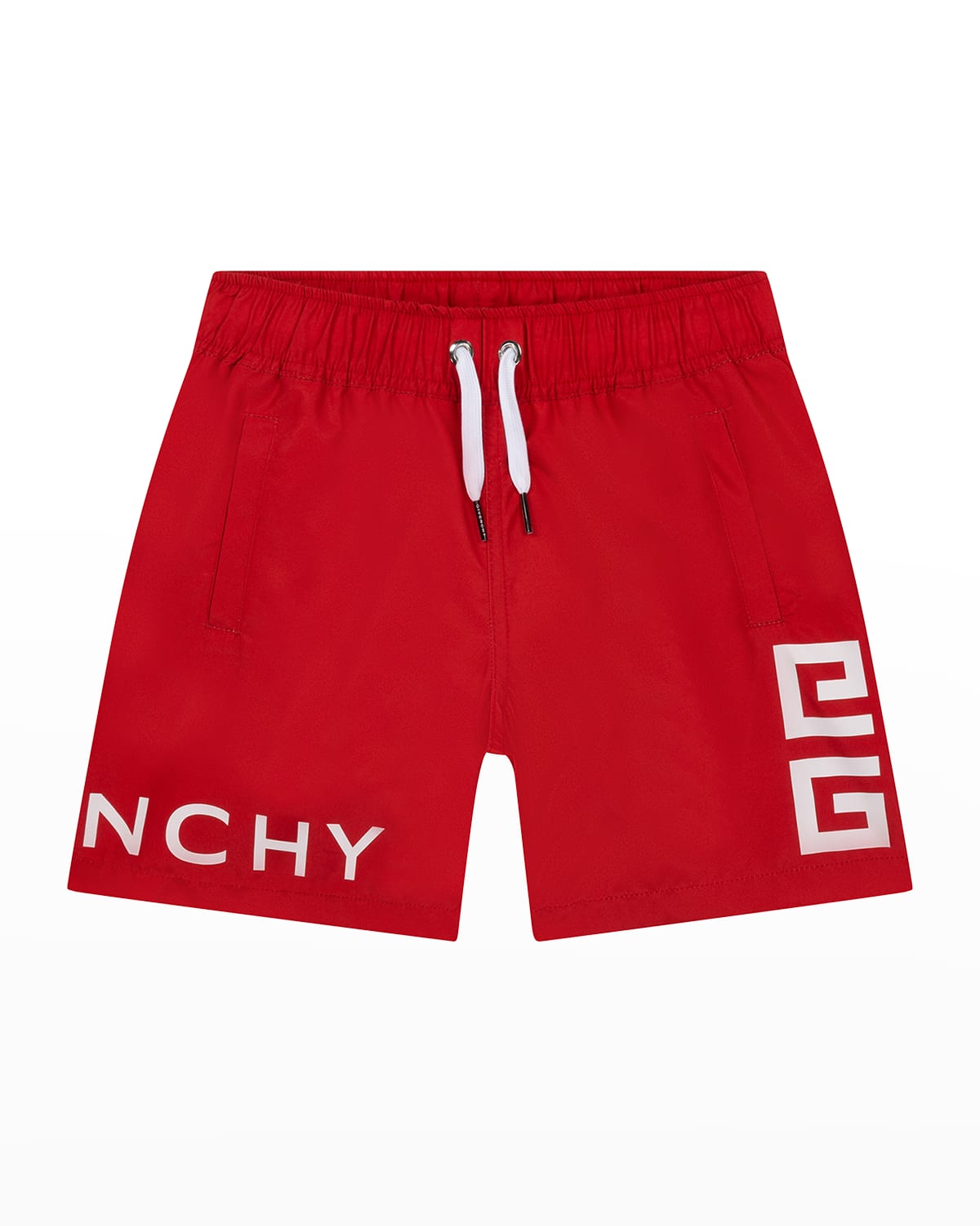 Givenchy Kids' Boy's Drawstring Swim Trunks With 4g Logo & Wraparound ...