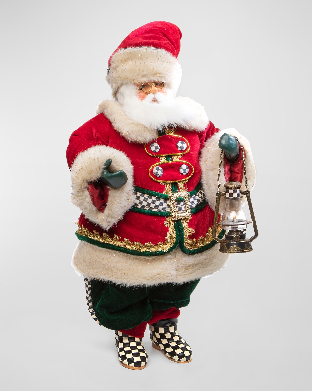 Mackenzie-childs Christmas Magic Town Crier Handmade Santa Figure ...