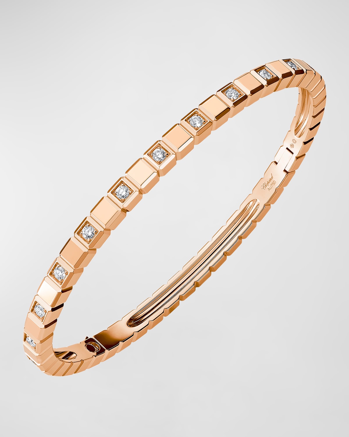 Chopard Ice Cube Rose Gold Alternating Diamond Bracelet | ModeSens