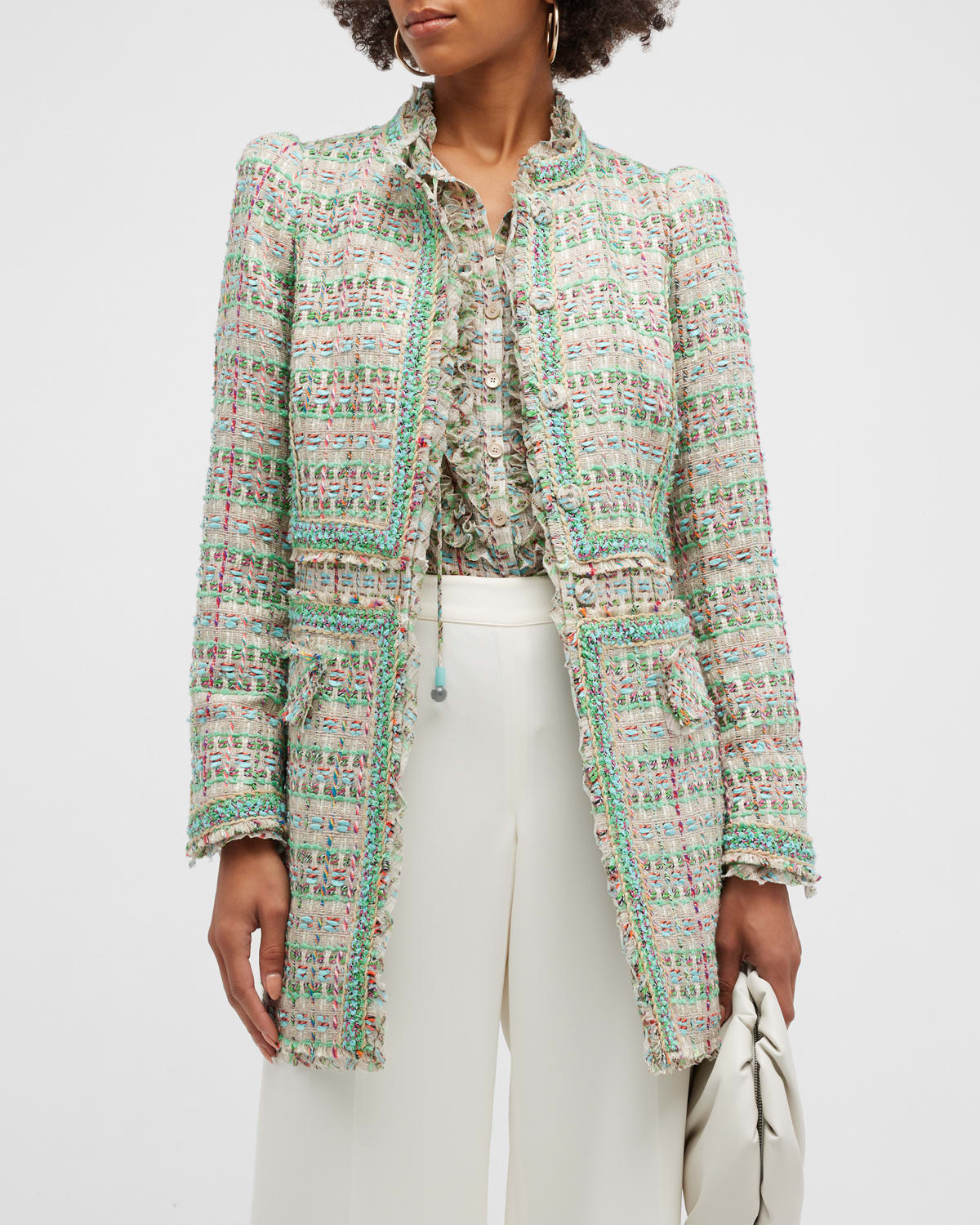 Maison Common Braided Trim Tweed Jacket Smart Closet