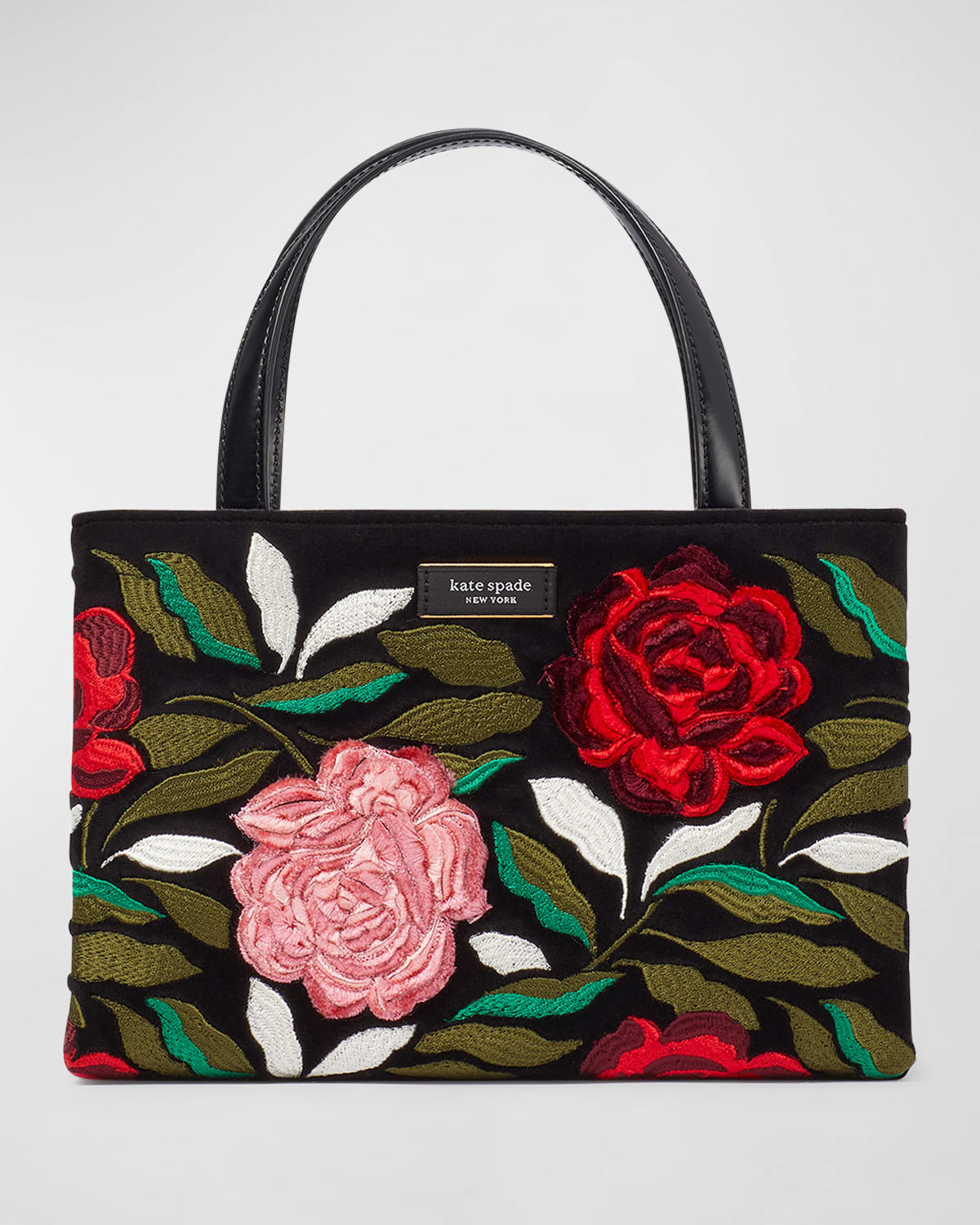 Kate Spade Small Rose East-west Top-handle Bag In Black | ModeSens