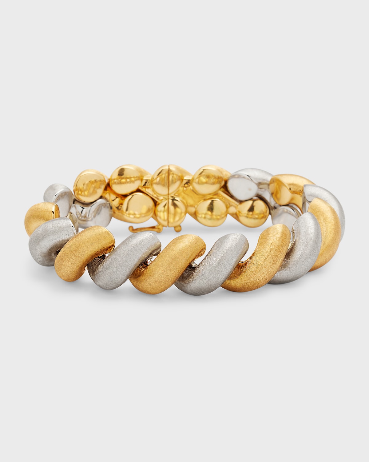 Buccellati 18k Yellow And White Gold Torsade Bracelet | ModeSens