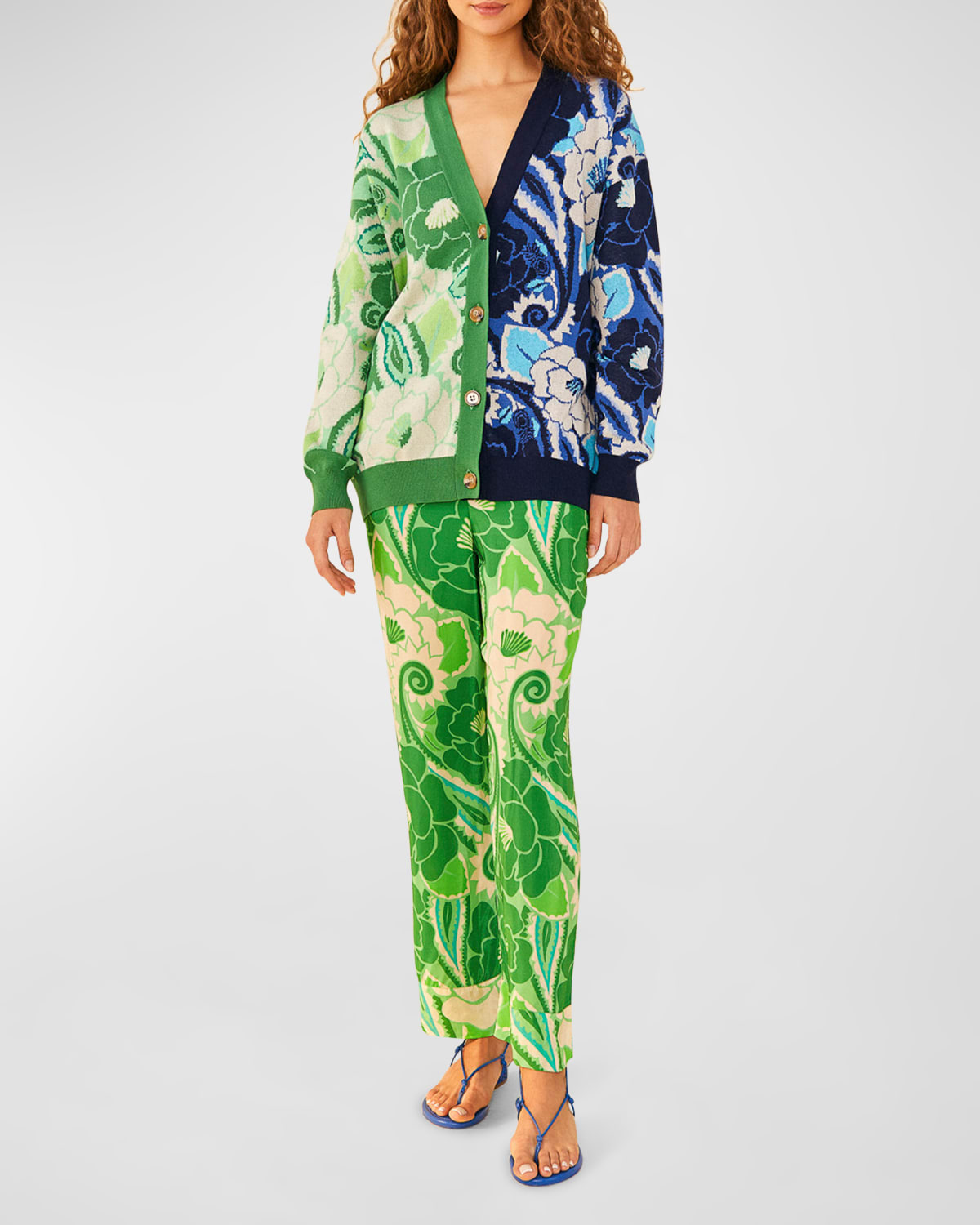 Farm Rio Tropical Groove Mix Pattern Cardigan | ModeSens