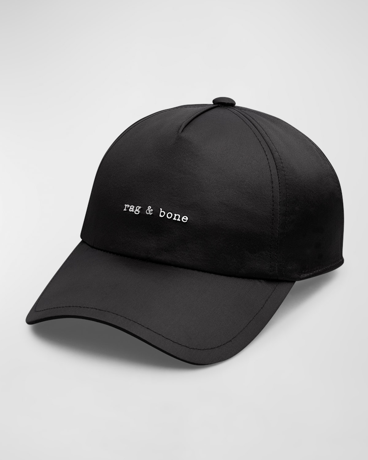 Rag & Bone Avery Satin Baseball Cap In Black | ModeSens